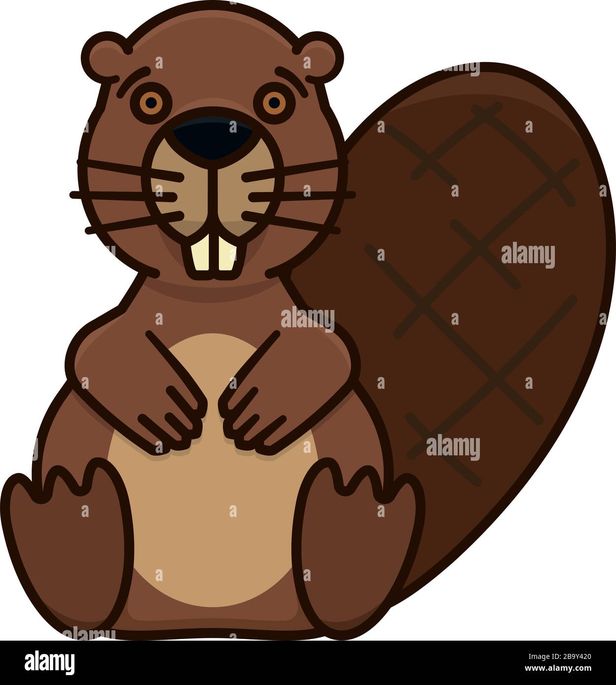 Beaver character isolated vector illustration for Beaver Day on Apr 7th ...