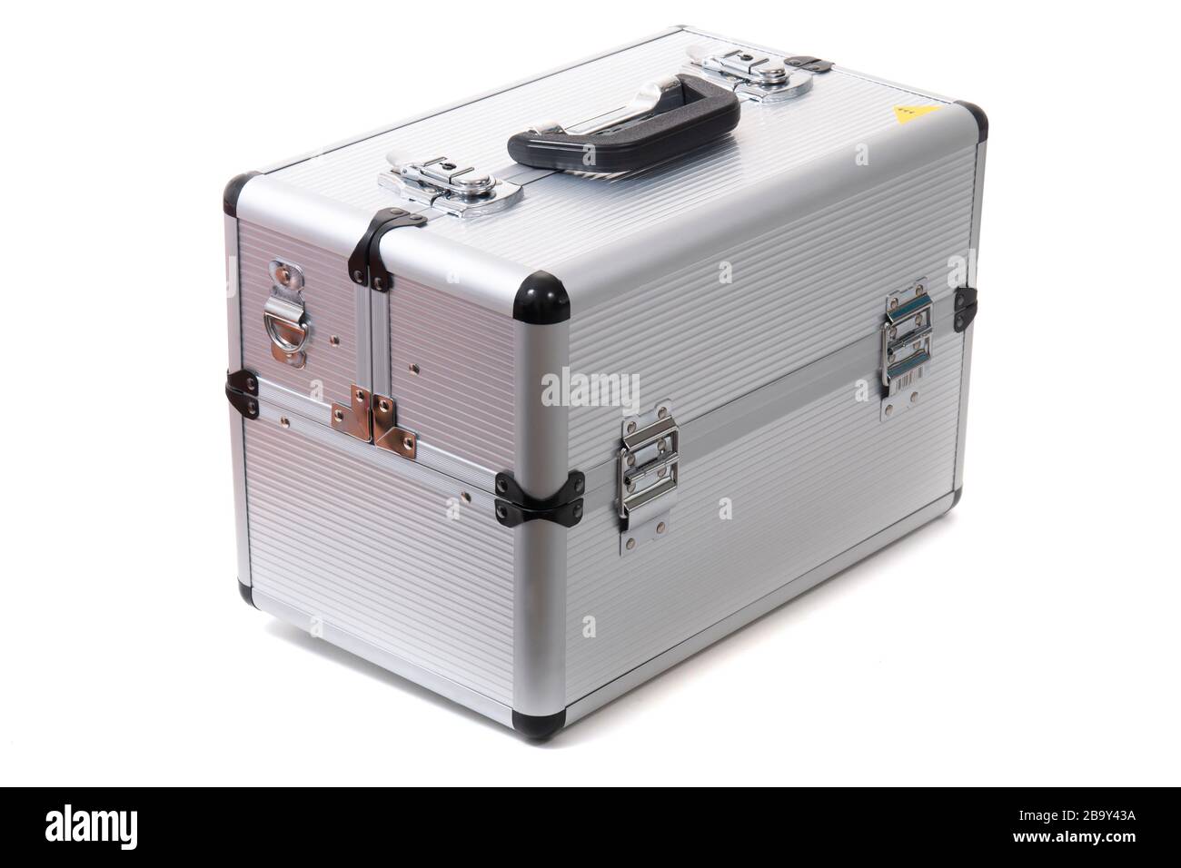 Professional aluminum tool box isolated on a white background Stock ...