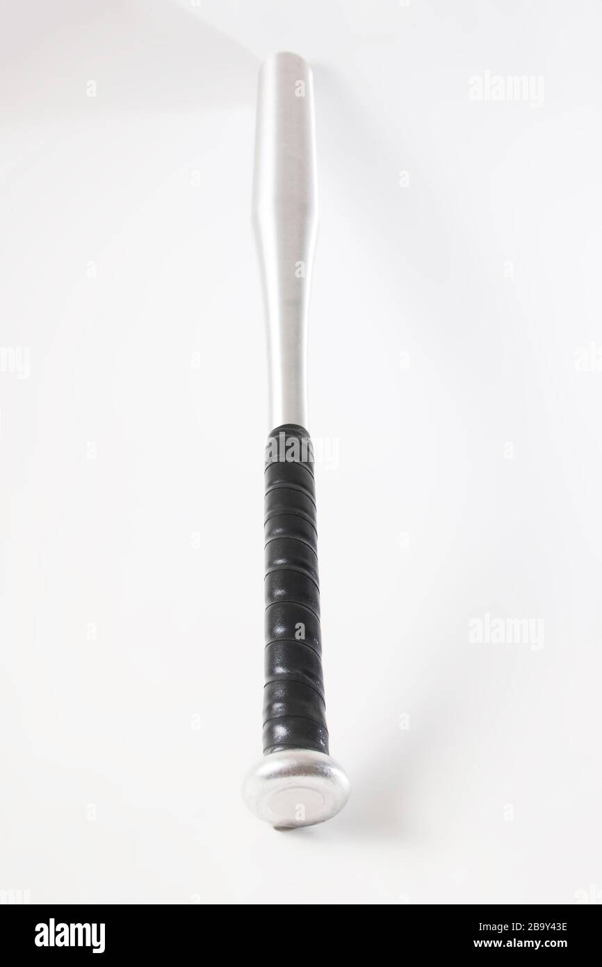 Aluminum baseball bat isolated on a white background Stock Photo - Alamy