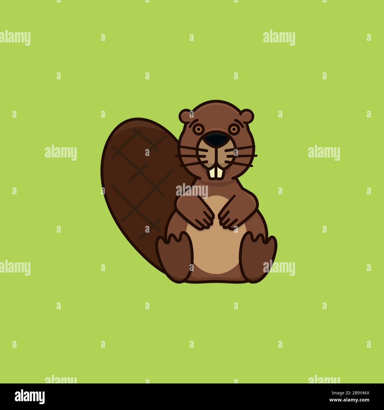 Beaver character vector illustration for Beaver Day on Apr 7th. Cute ...