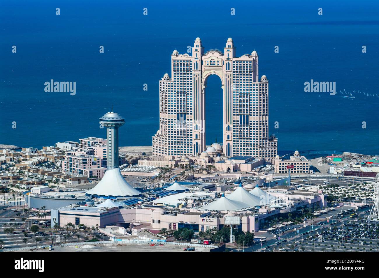 United Arab Emirates. Abu Dhabi. View of Al Kasir Island, the Marina ...