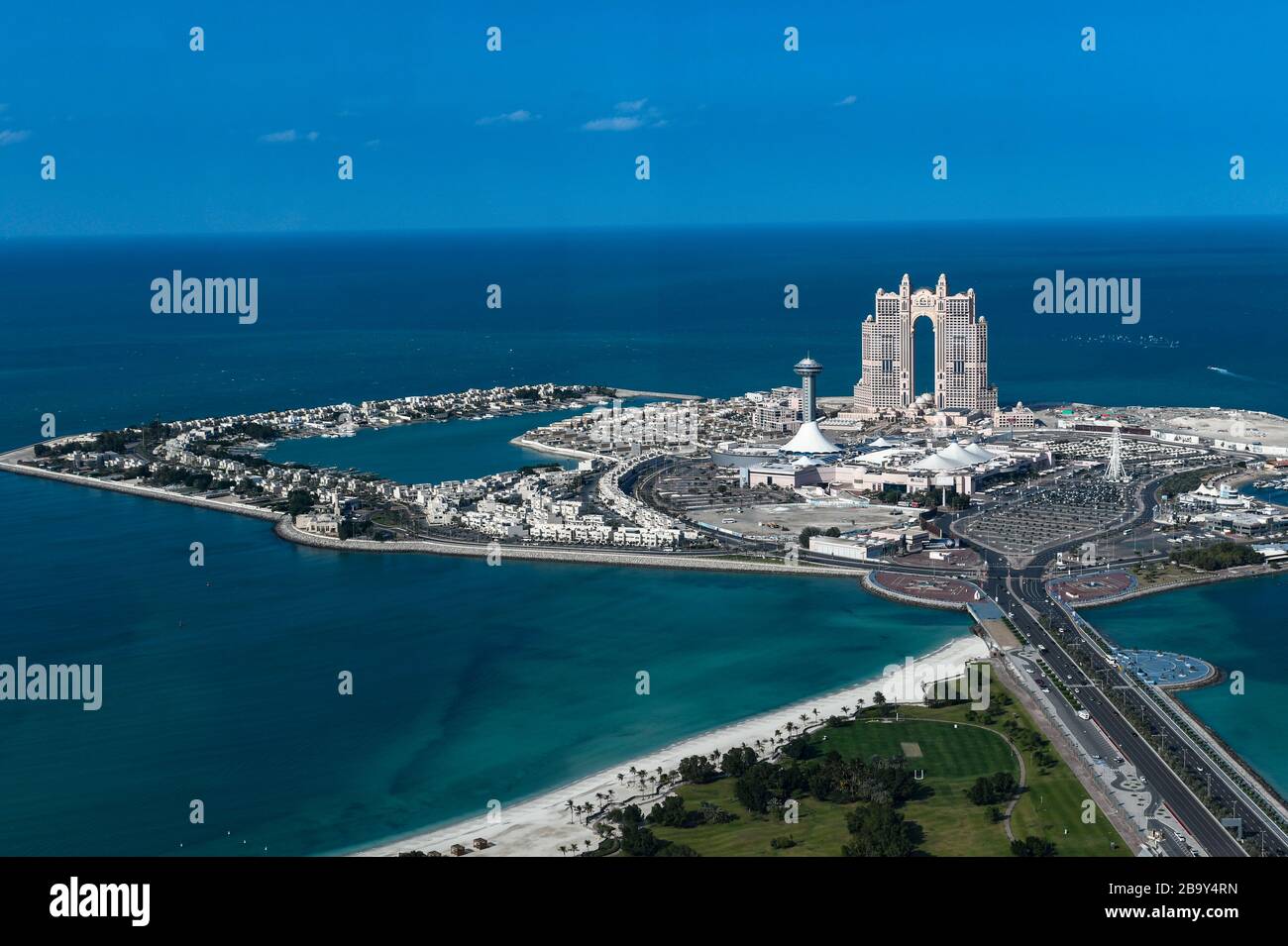 United Arab Emirates. Abu Dhabi. View of Al Kasir Island, the Marina ...