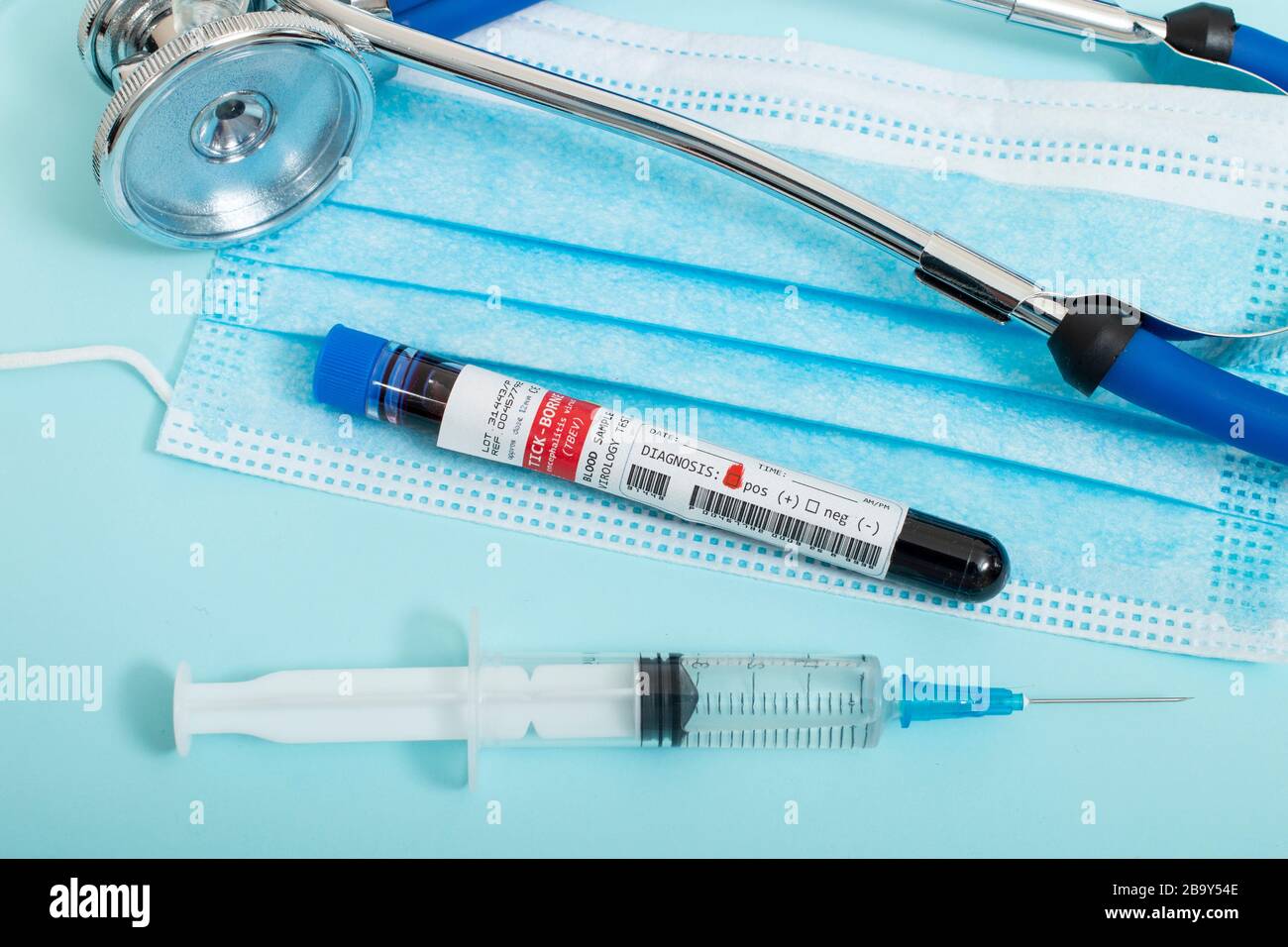 Fictional Blood samples with infected Tick-Borne virus, with ...