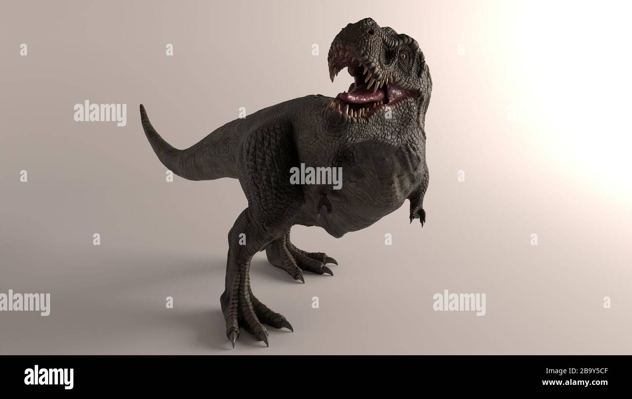 3D rendering of Dinosaur , isolated on white background. Descendant of ...