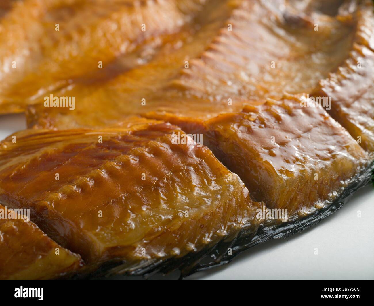 Hot smoked fish. Hot smoked golden carp. Studio light Stock Photo - Alamy