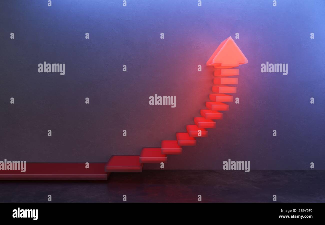 stairs going upward, 3d rendering Stock Photo - Alamy