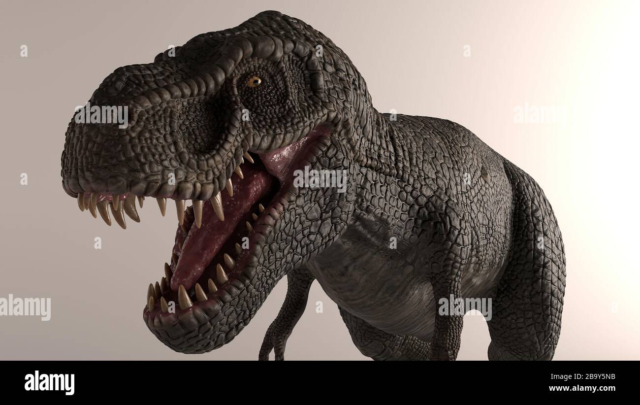 3D rendering of Dinosaur , isolated on white background. Descendant of ...