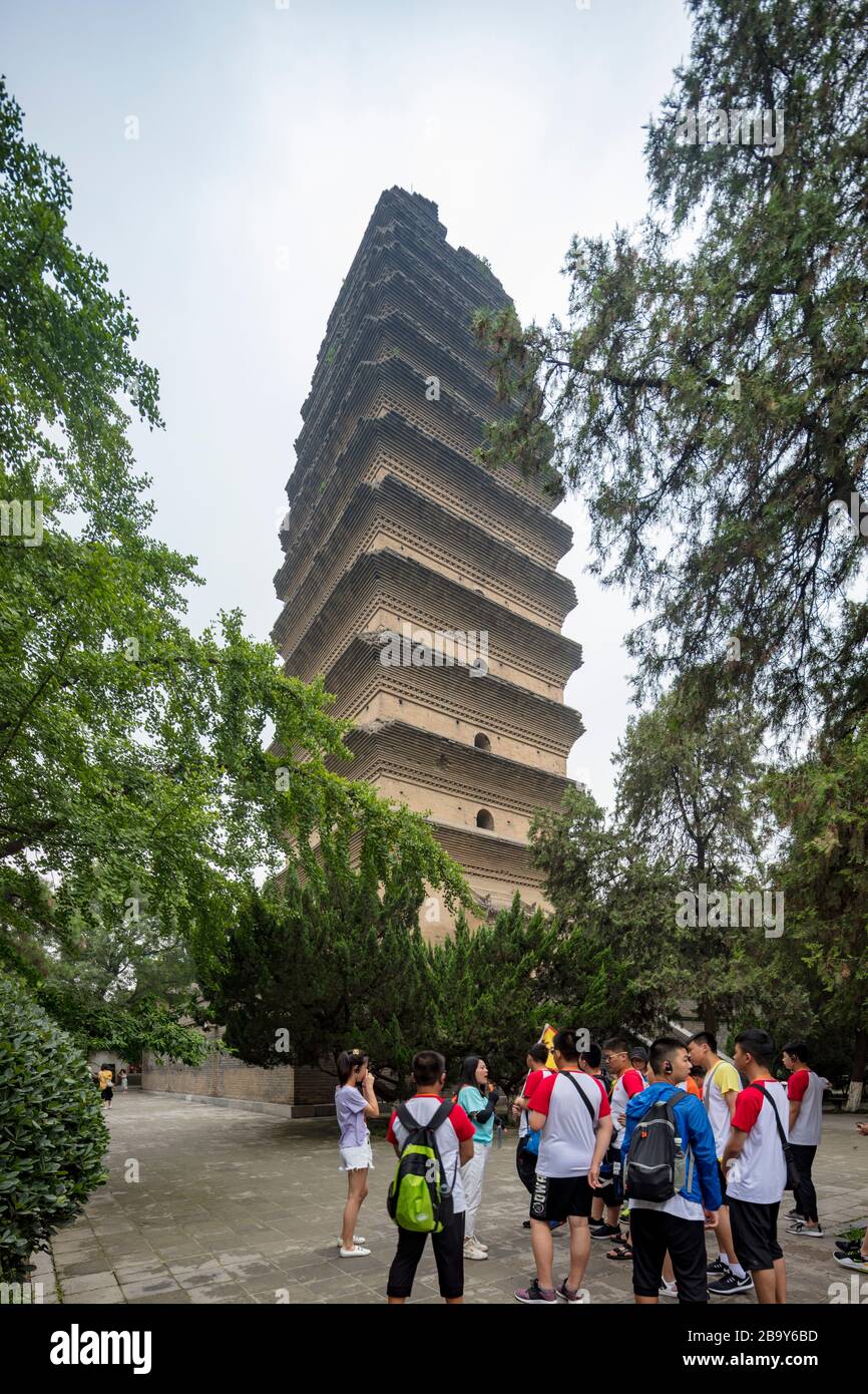The Small Wild Goose Pagoda, Xian, China Stock Photo - Alamy