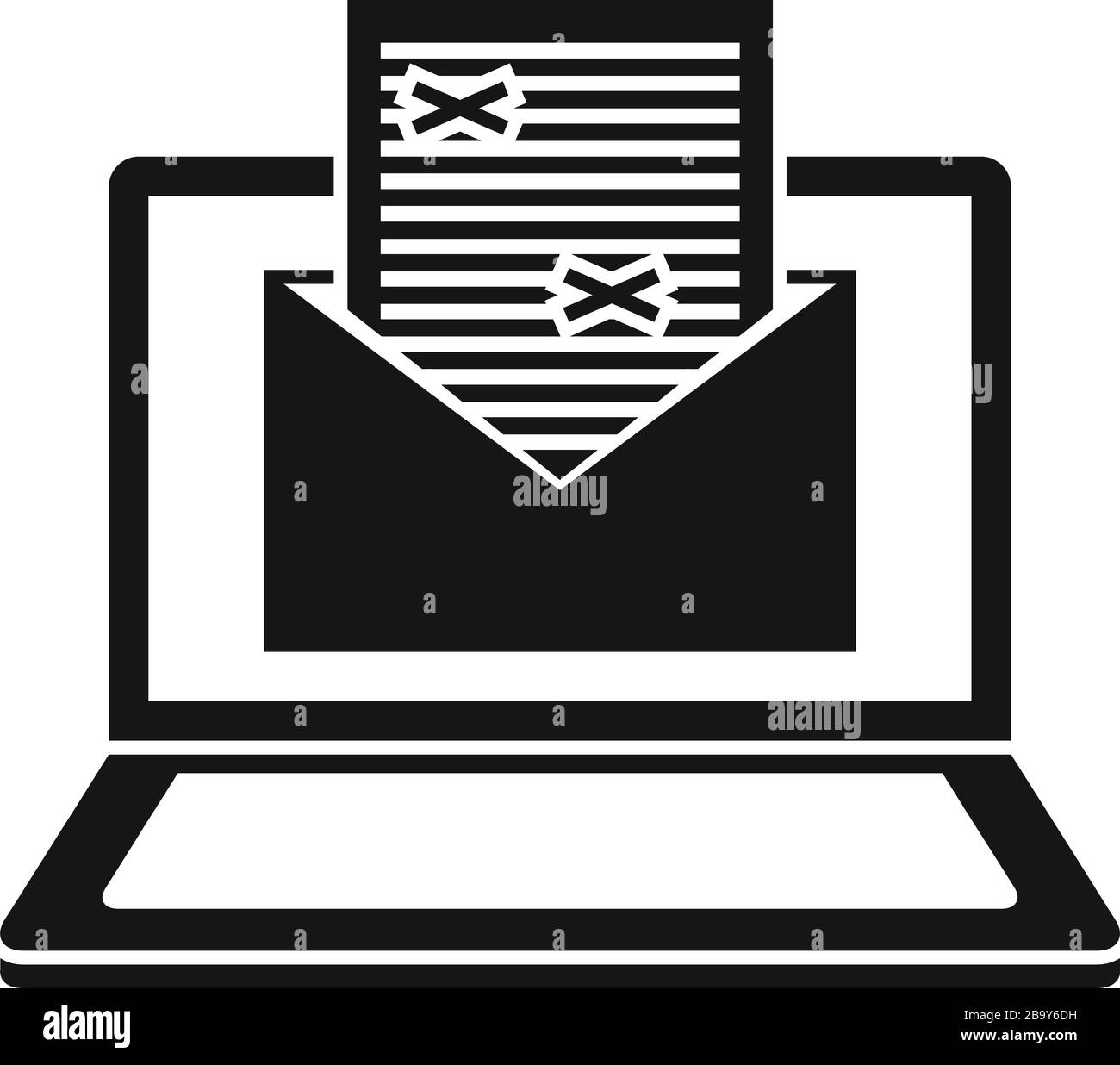 Mail editor icon. Simple illustration of mail editor vector icon for ...
