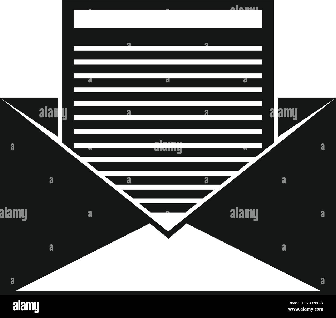 Office mail editor icon. Simple illustration of office mail editor ...