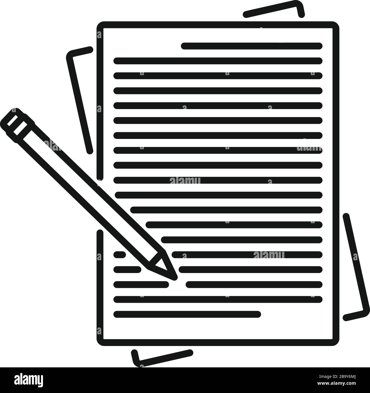 Edit icon. Outline edit vector icon for web design isolated on white ...