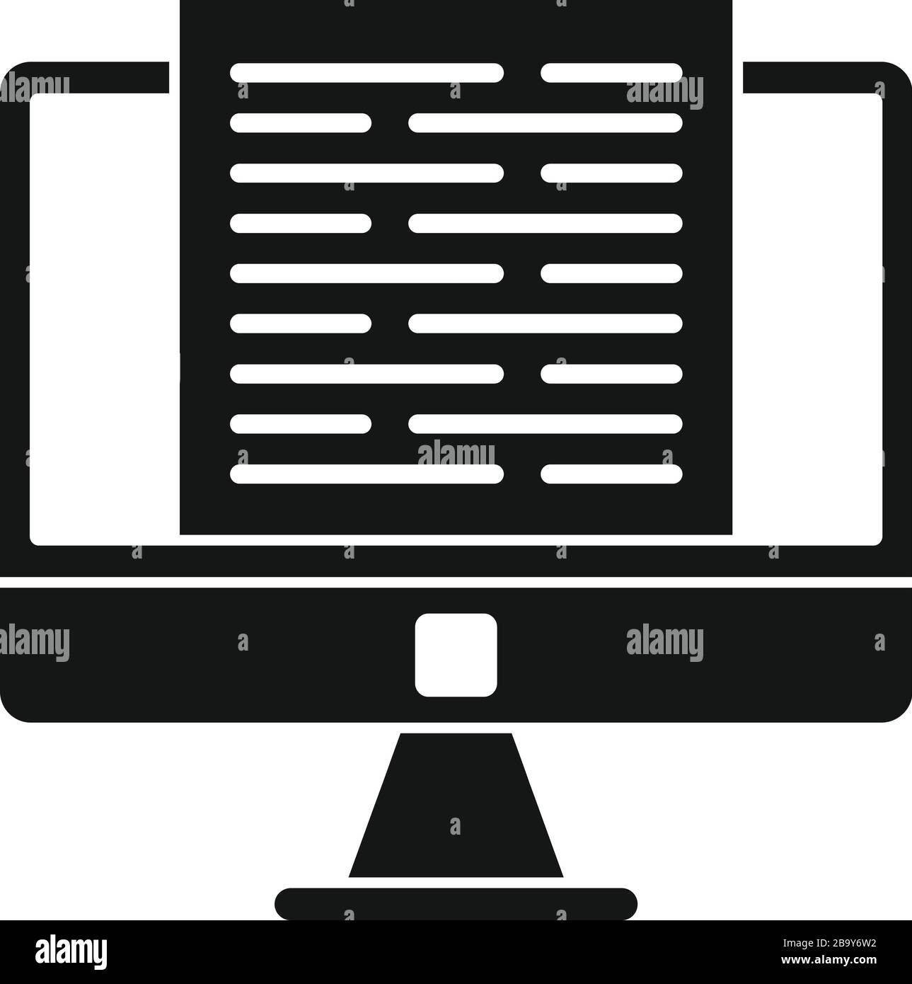 Modern computer editor icon. Simple illustration of modern computer ...