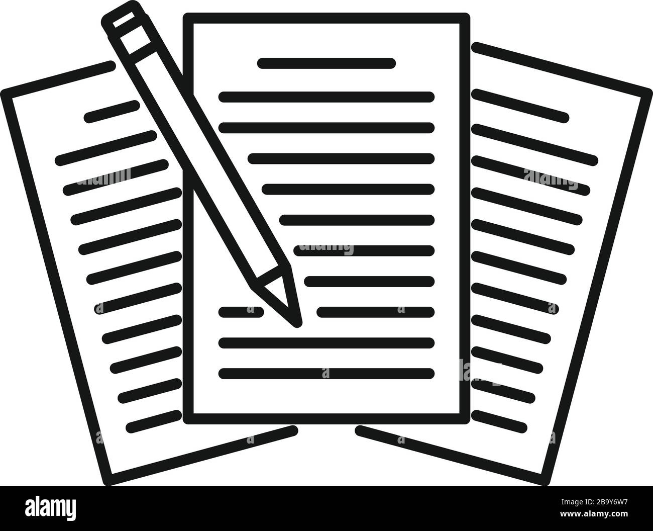 Content edit icon. Outline content edit vector icon for web design ...