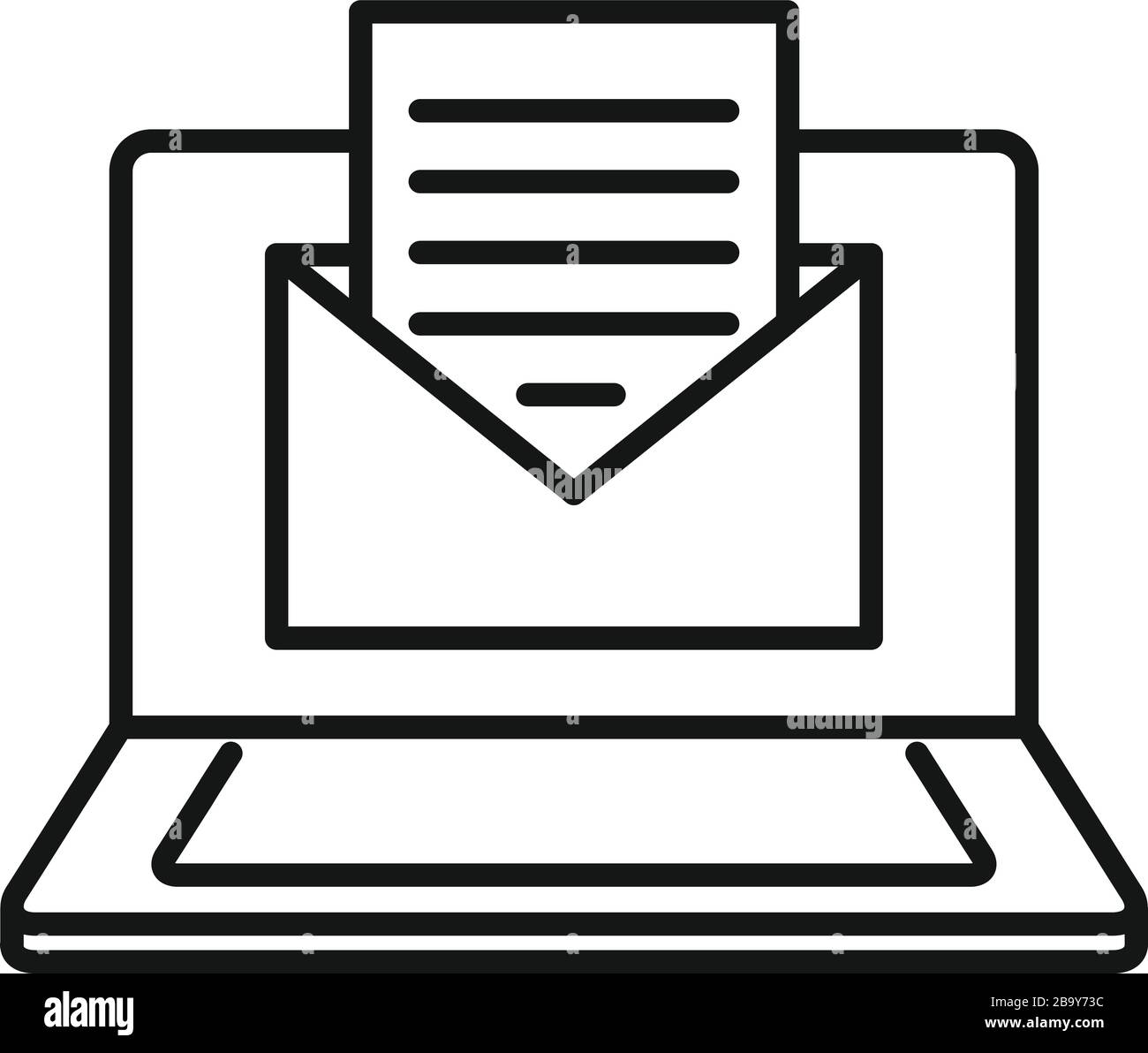 Mail editor icon. Outline mail editor vector icon for web design ...