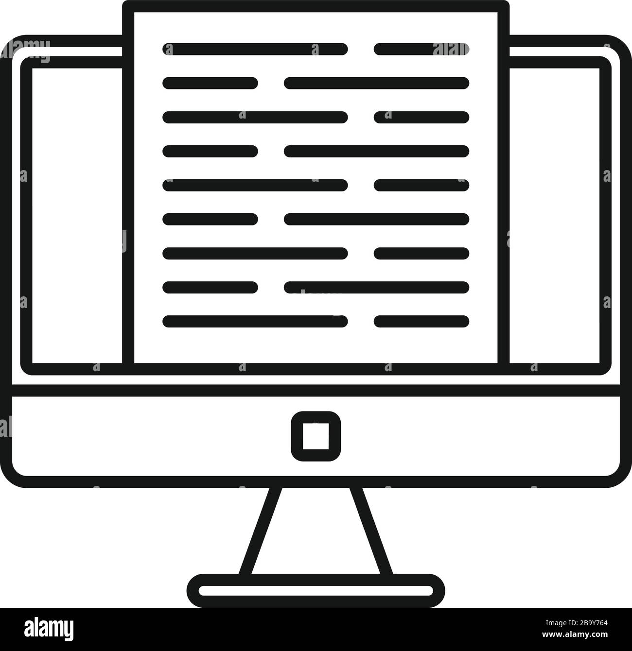 Modern computer editor icon. Outline modern computer editor vector icon ...