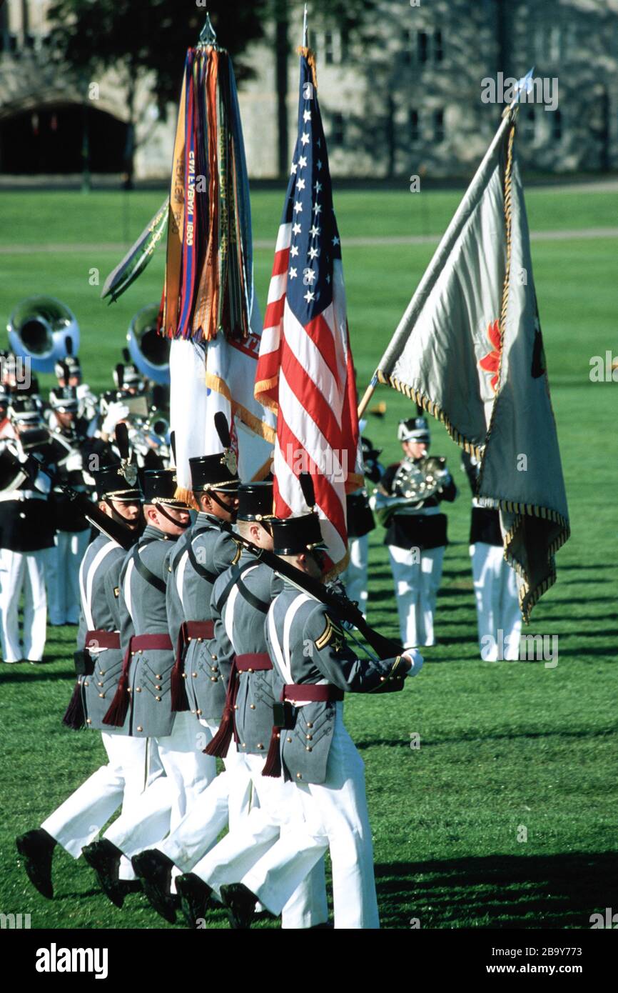 United States military Academy parade in full dress uniform, West Point ...