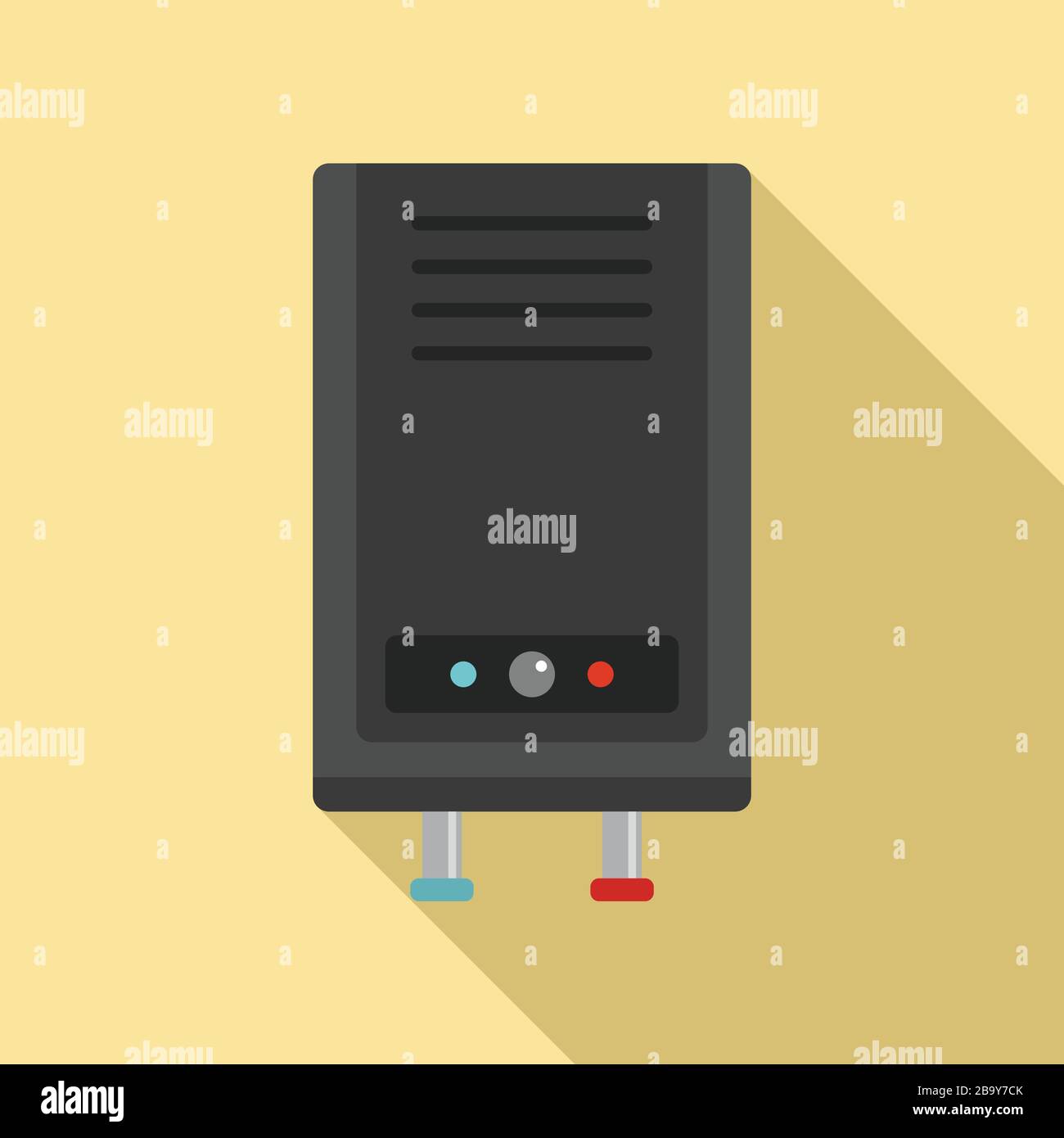 Thermal boiler icon. Flat illustration of thermal boiler vector icon ...