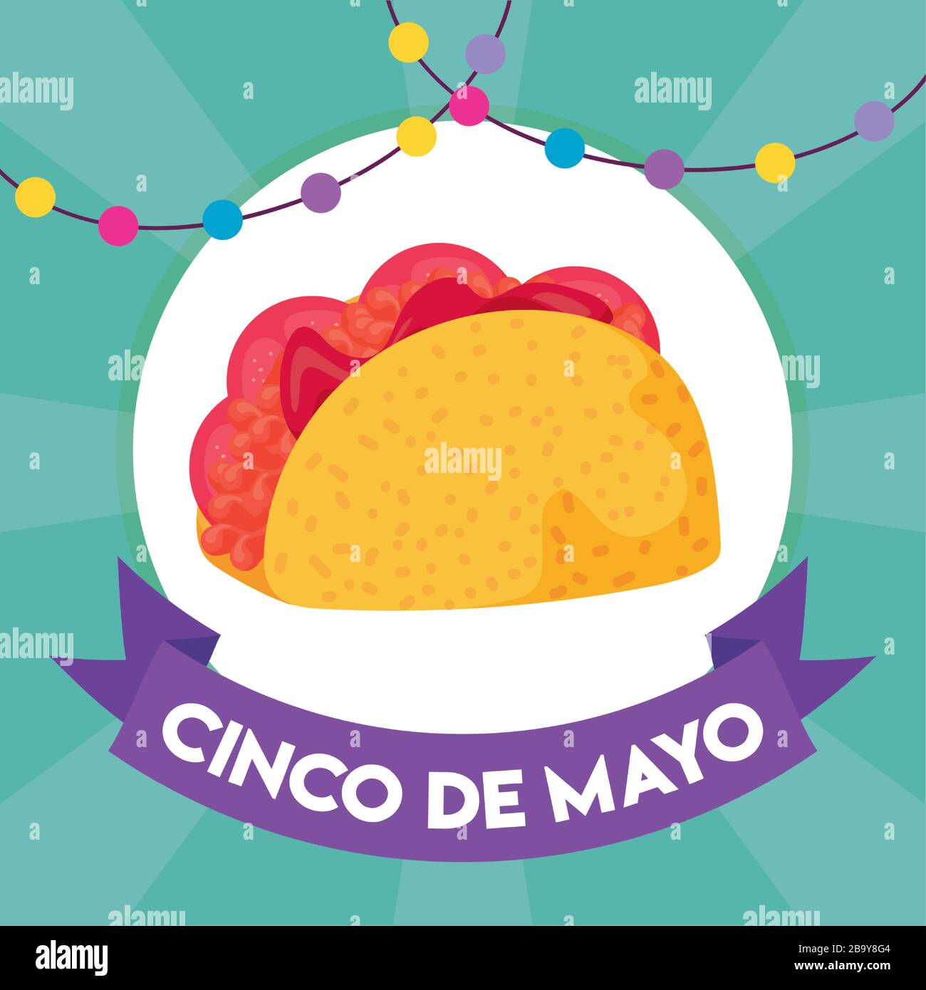 tacos with label cinco de mayo vector illustration design Stock Vector ...