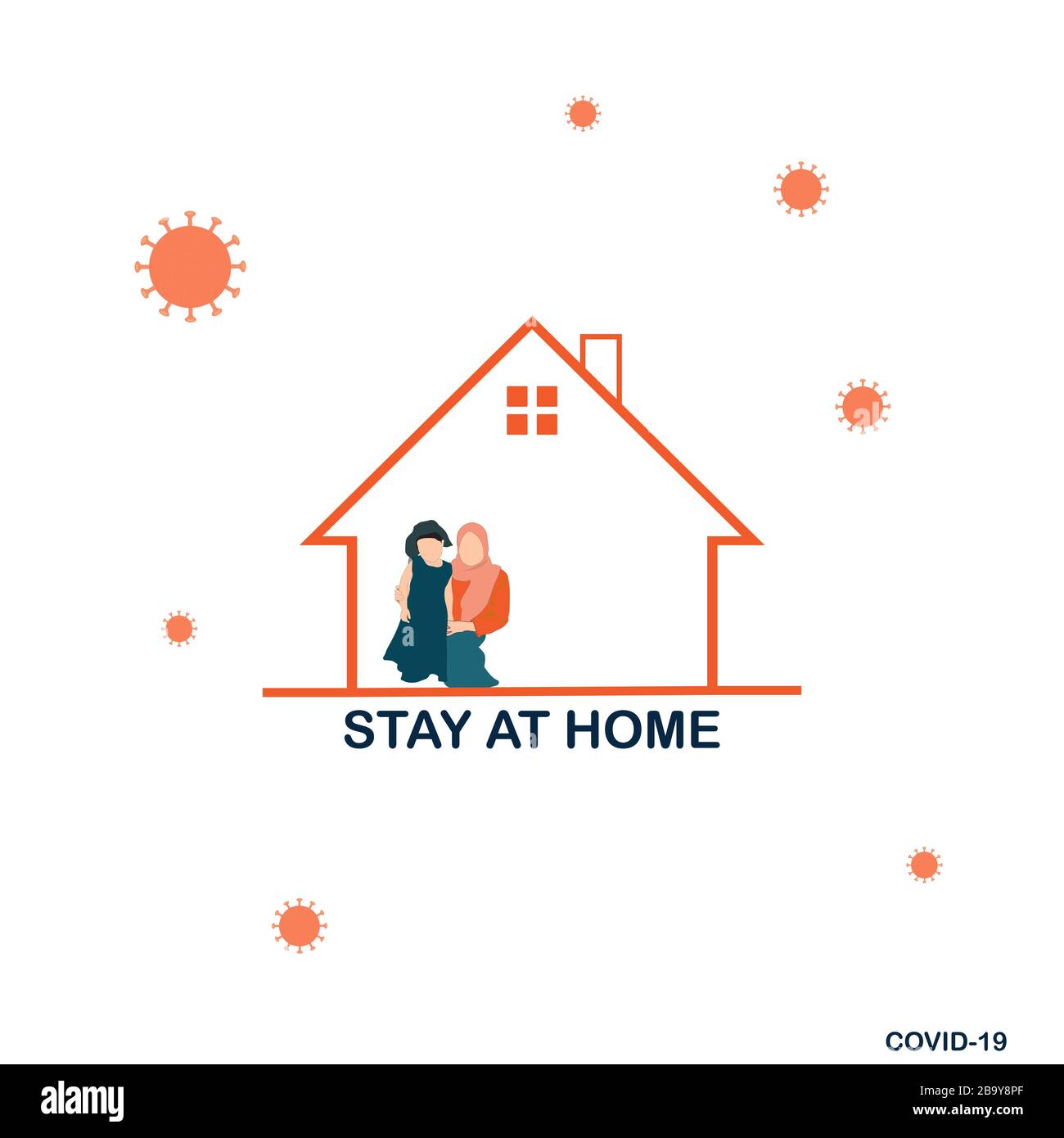 Family going out home Stock Vector Images - Alamy