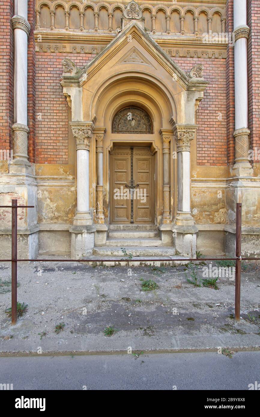 Wooden Door With Arch at Old Synagogue in Timisoara Romania Stock Photo ...