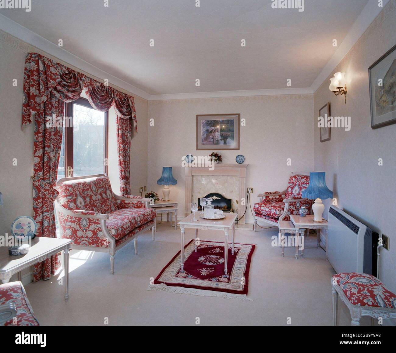 Dated house interiors from 1991, in Hastings, Southern England, UK ...