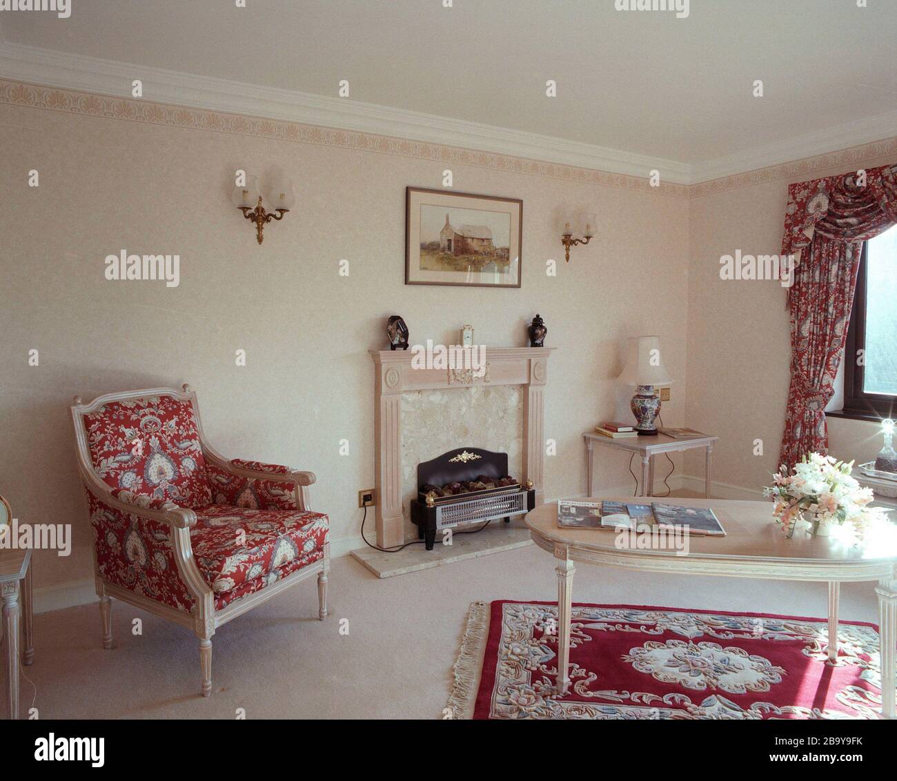 Dated house interiors from 1991, in Hastings, Southern England, UK ...