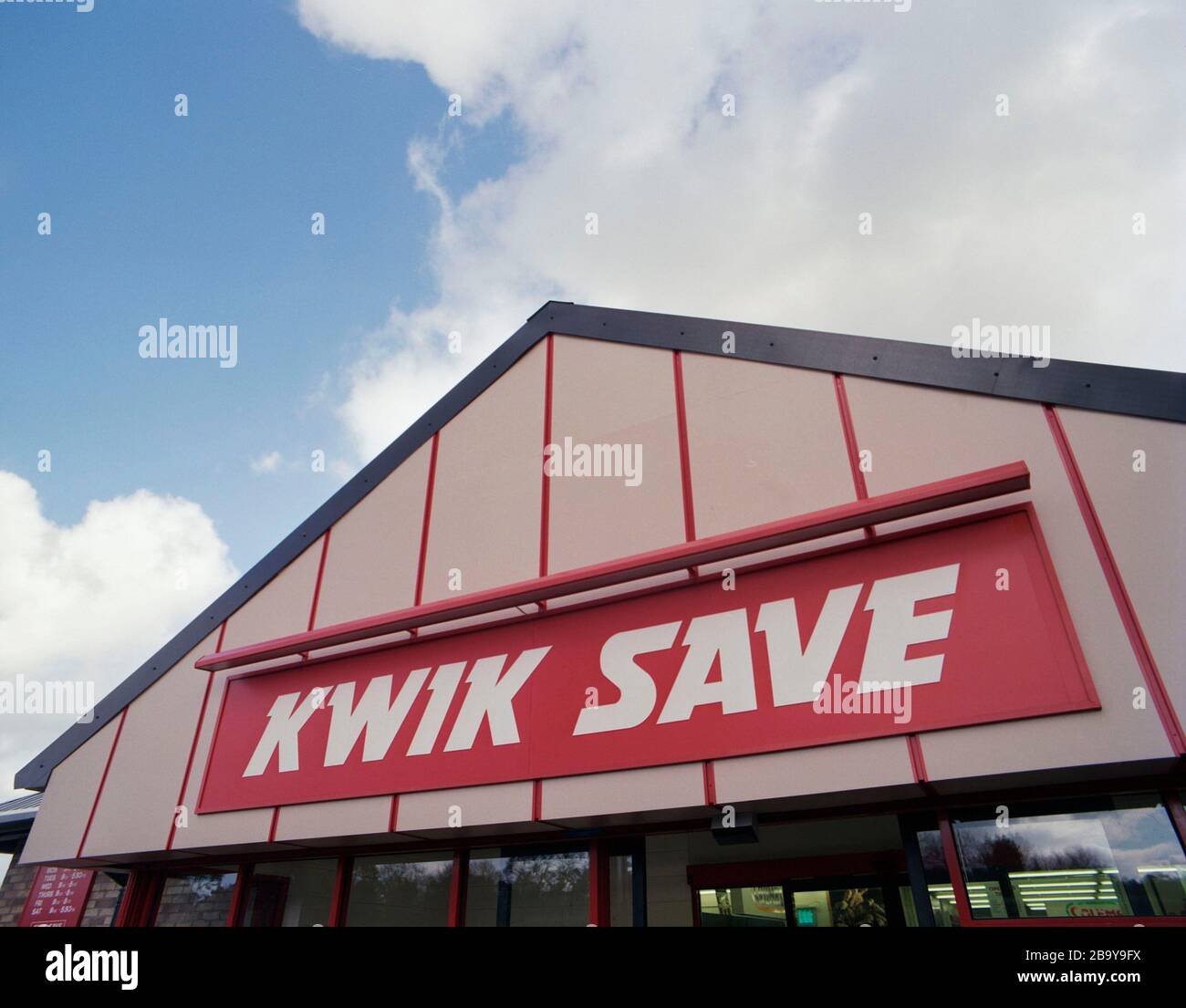 Kwik save supermarket in South Wales, UK, in 1991 Stock Photo - Alamy