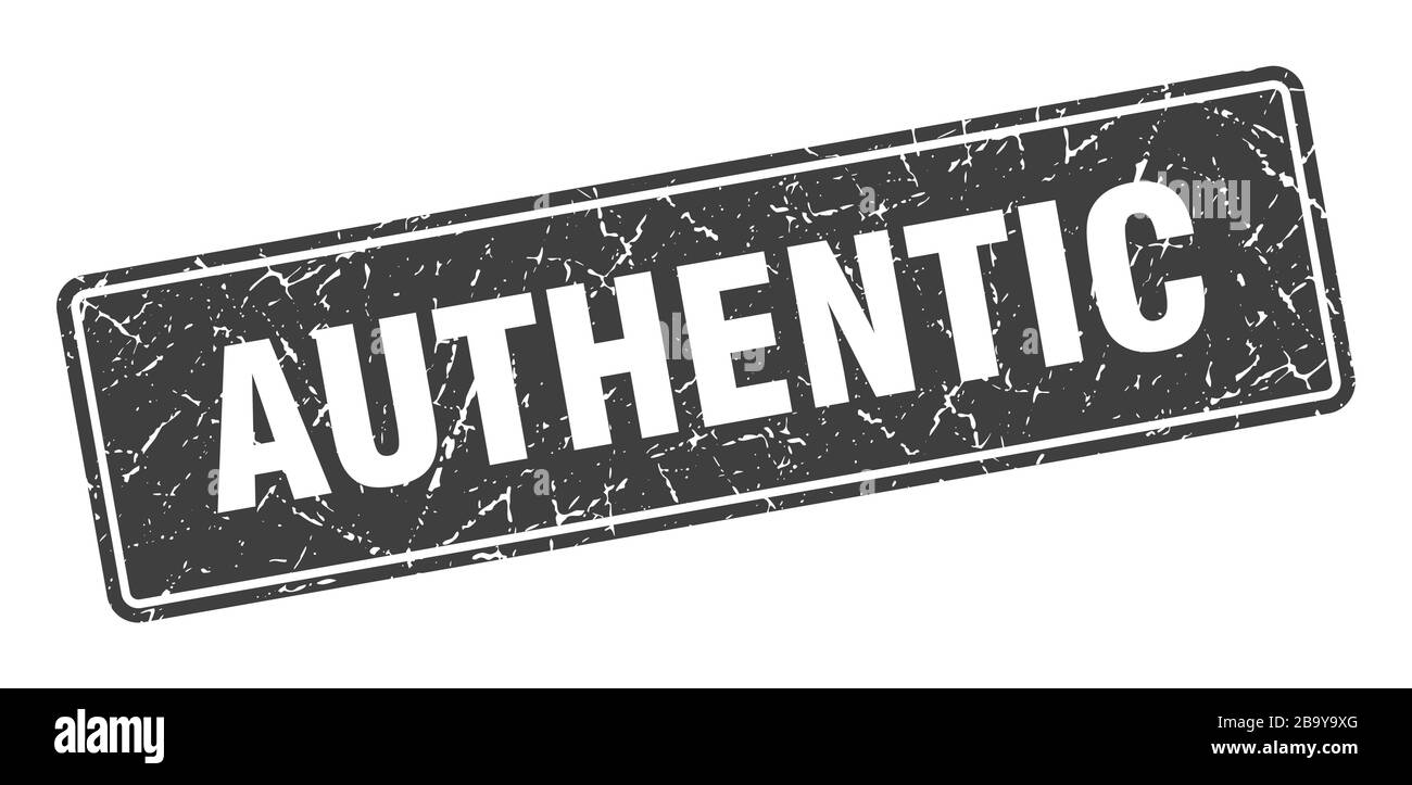 authentic stamp. authentic vintage gray label. Sign Stock Vector Image ...