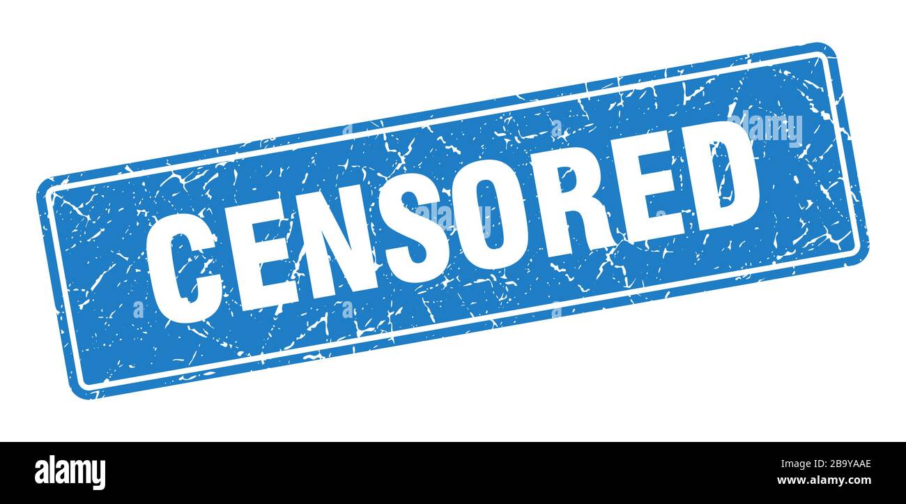 censored stamp. censored vintage blue label. Sign Stock Vector Image ...