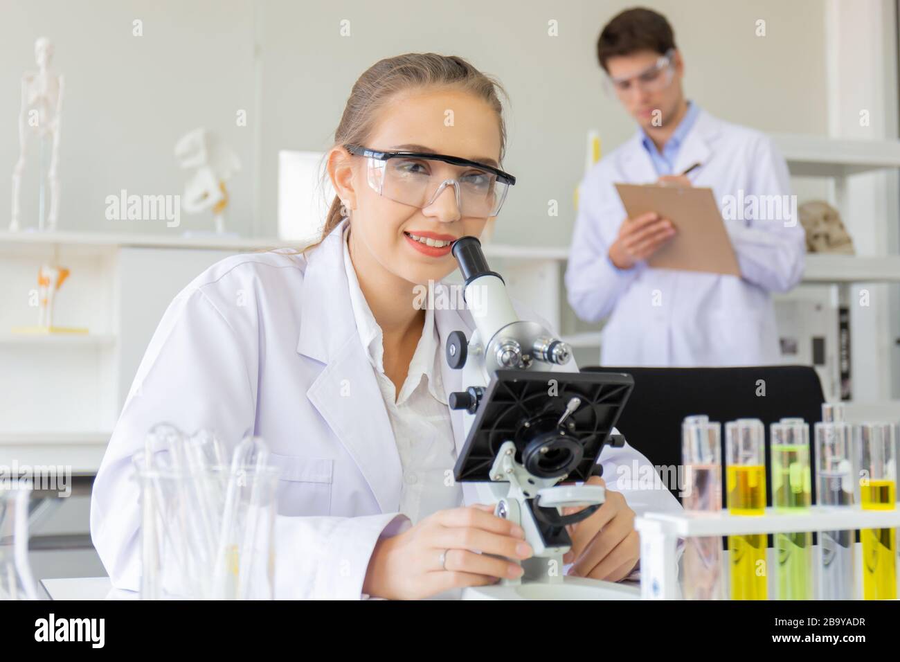 The concept of a new generation of scientific researchers looking ...