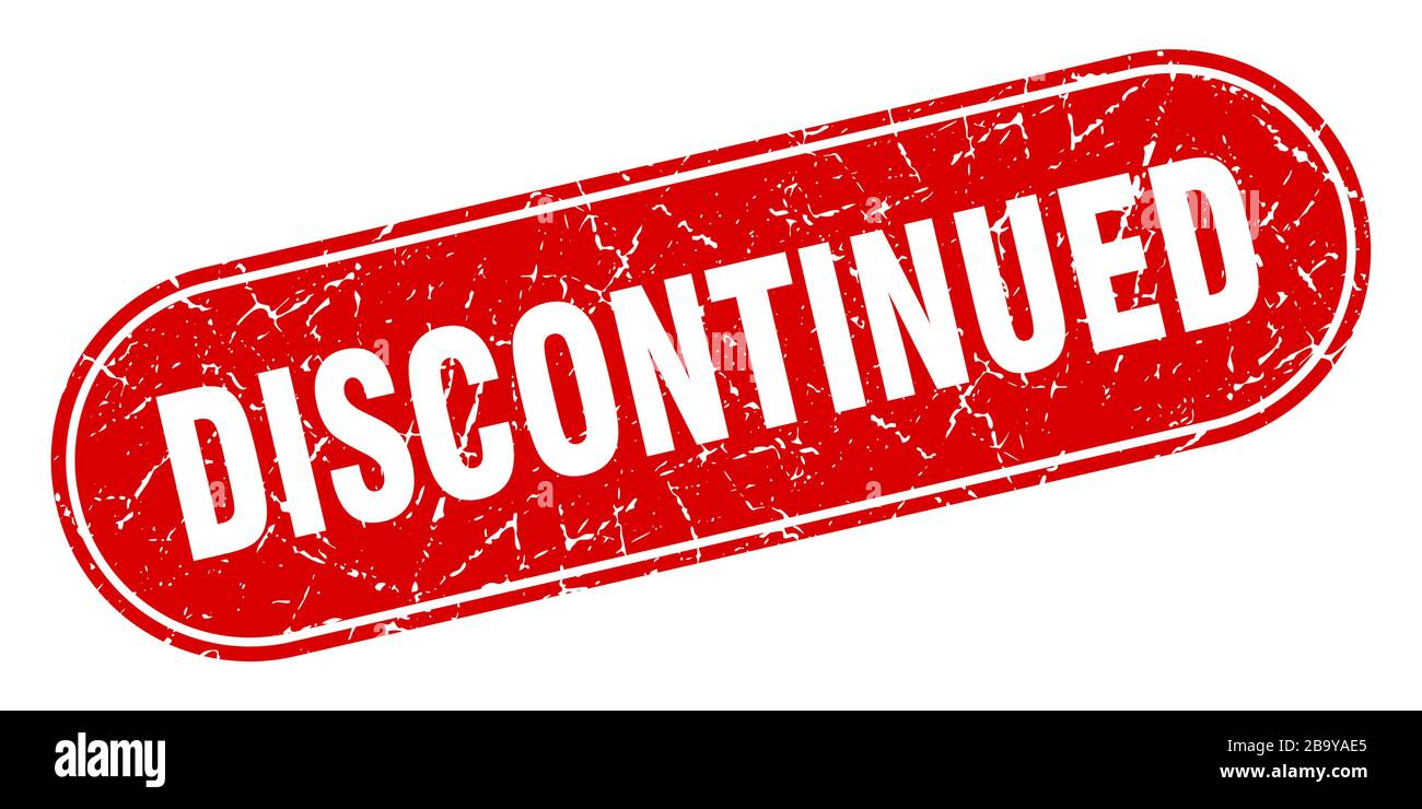 discontinued sign. discontinued grunge red stamp. Label Stock Vector ...