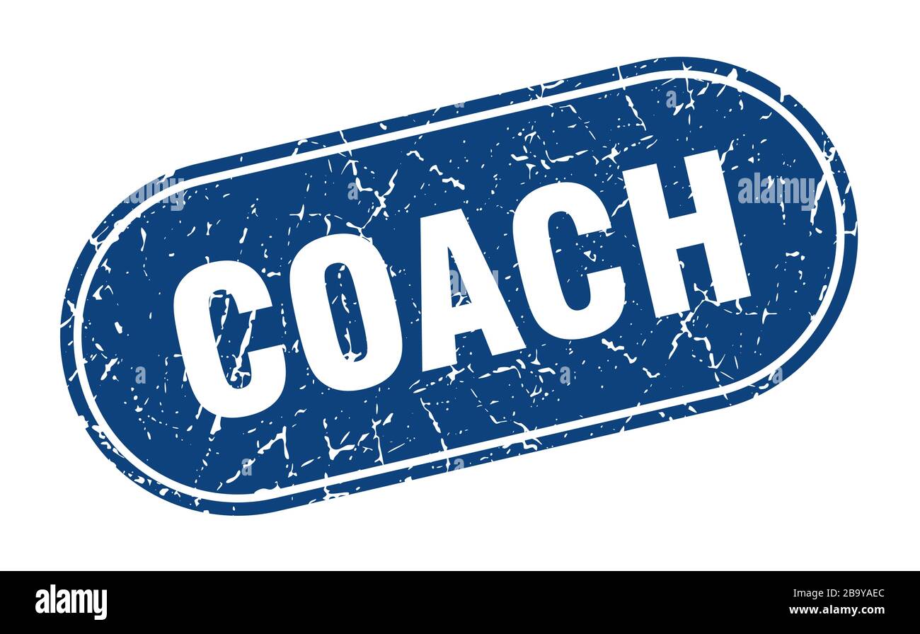 coach sign. coach grunge blue stamp. Label Stock Vector Image & Art - Alamy