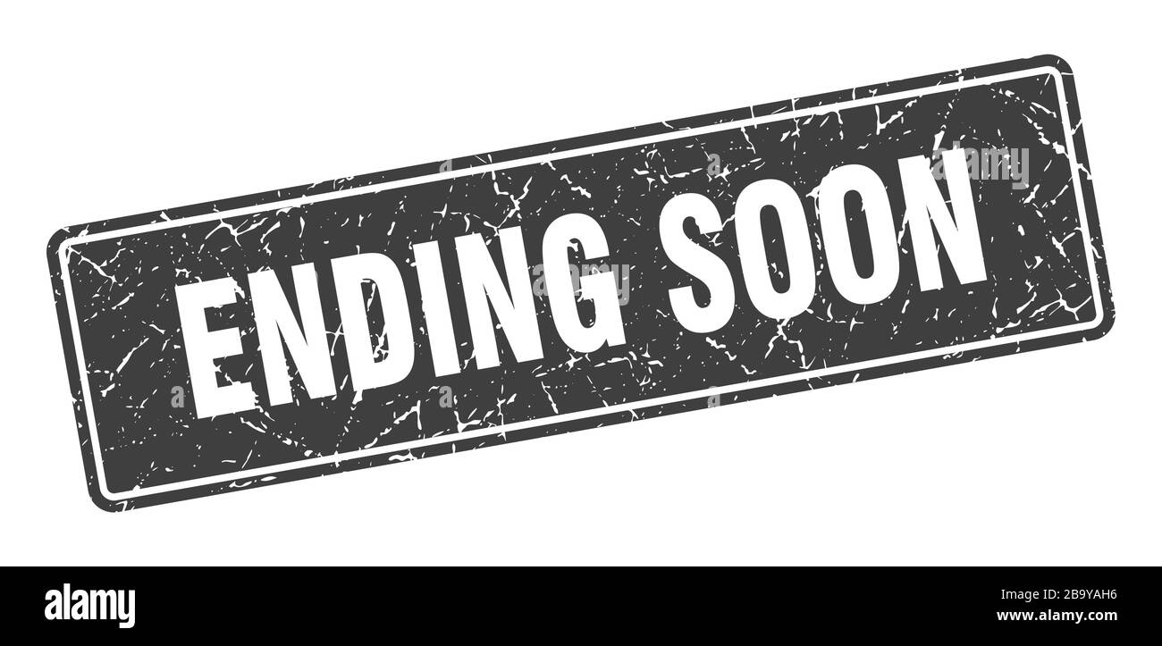 ending soon stamp. ending soon vintage gray label. Sign Stock Vector ...