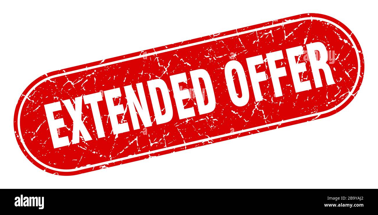 extended offer sign. extended offer grunge red stamp. Label Stock ...