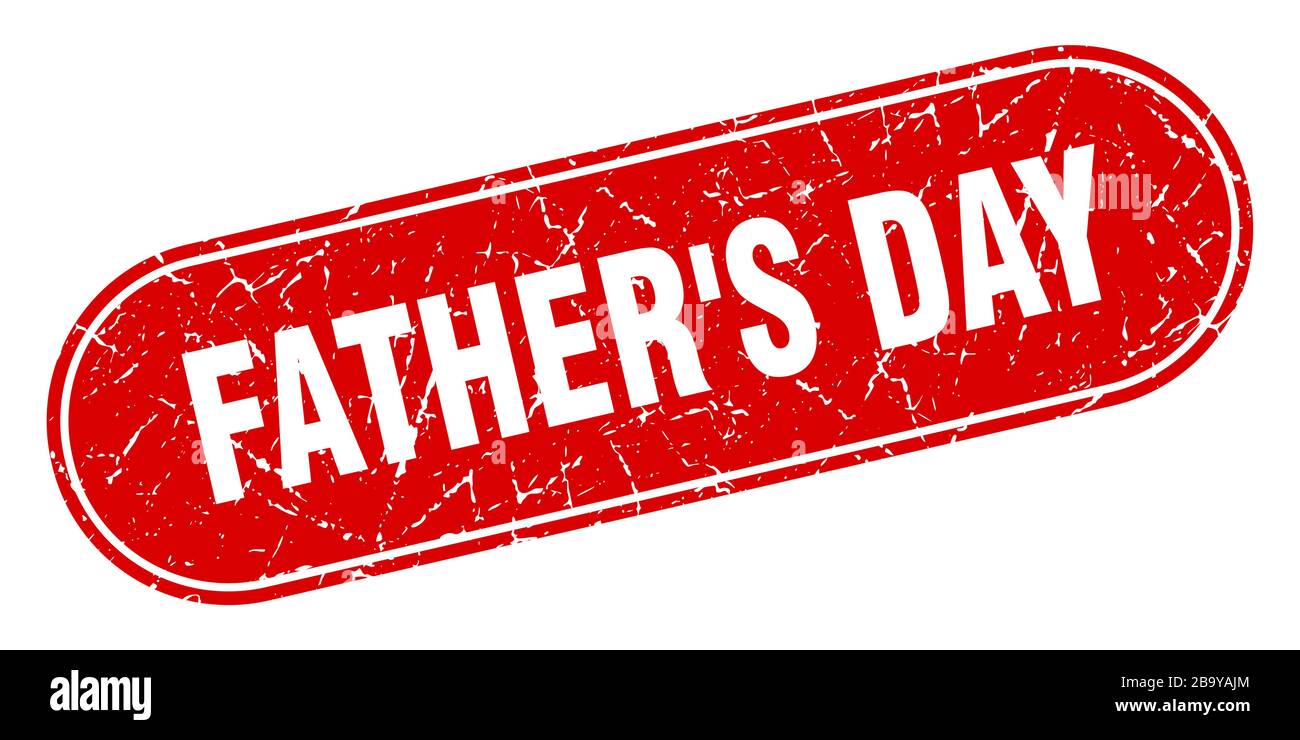 father's day sign. father's day grunge red stamp. Label Stock Vector ...