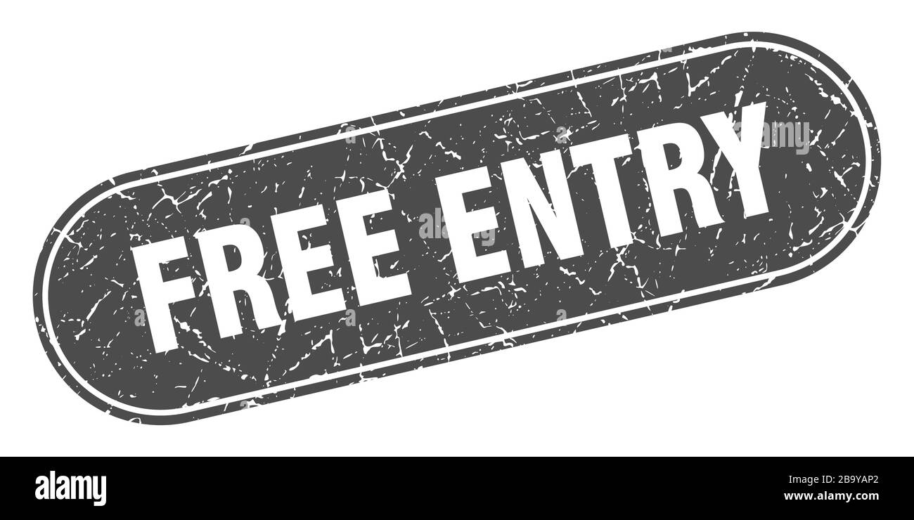 free entry sign. free entry grunge black stamp. Label Stock Vector ...