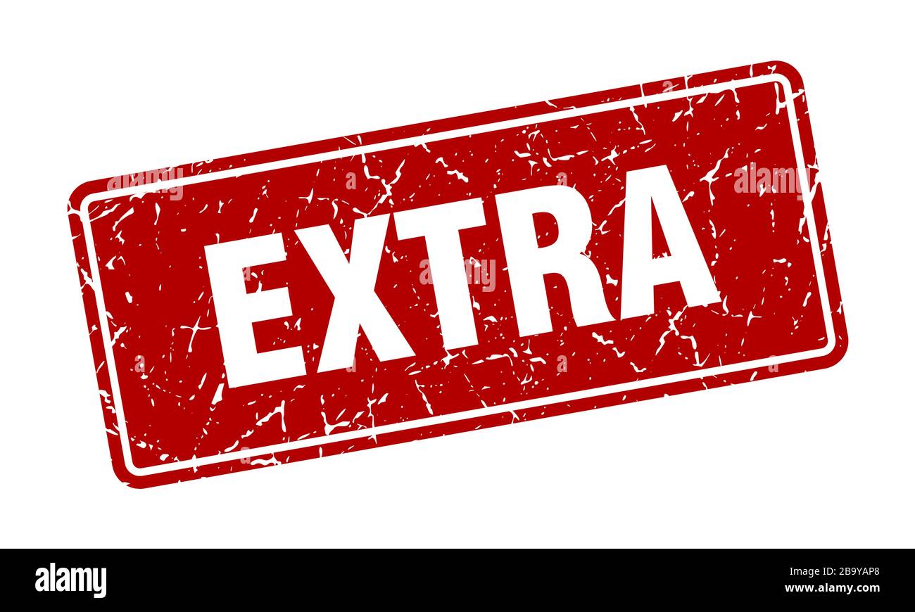 extra stamp. extra vintage red label. Sign Stock Vector Image & Art - Alamy