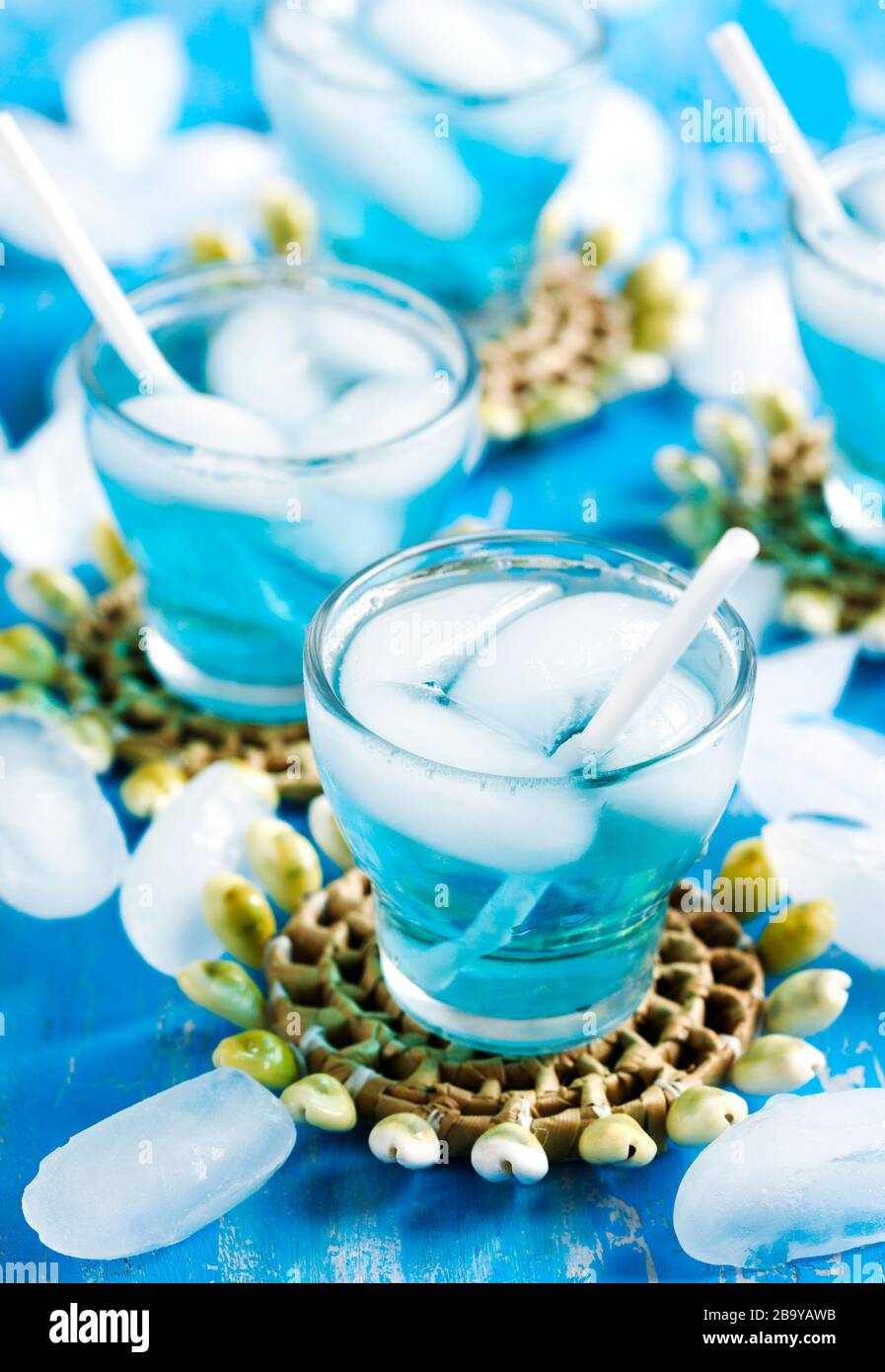 Blue Curacao cocktail Stock Photo - Alamy