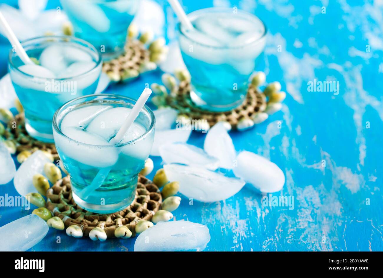Blue Curacao cocktail Stock Photo - Alamy