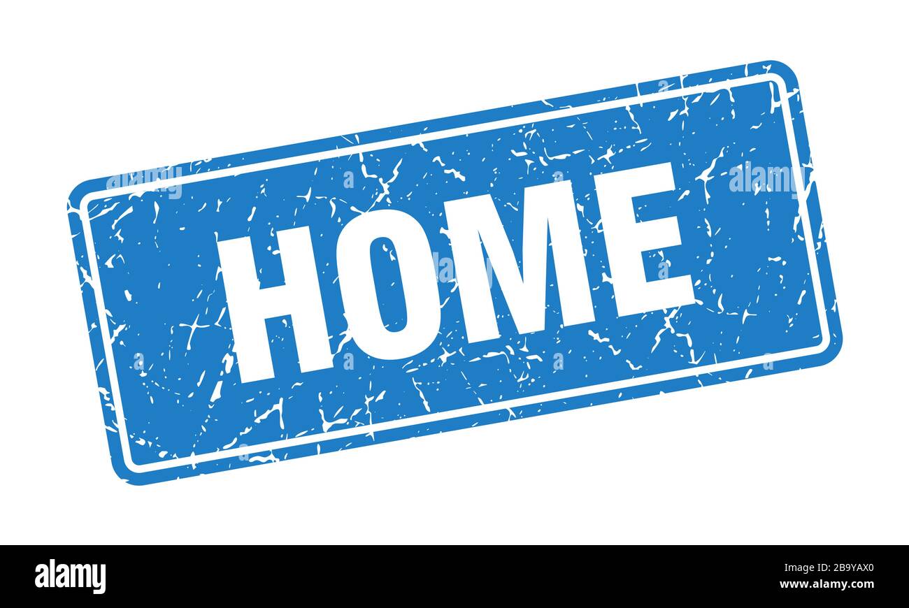 home stamp. home vintage blue label. Sign Stock Vector Image & Art - Alamy