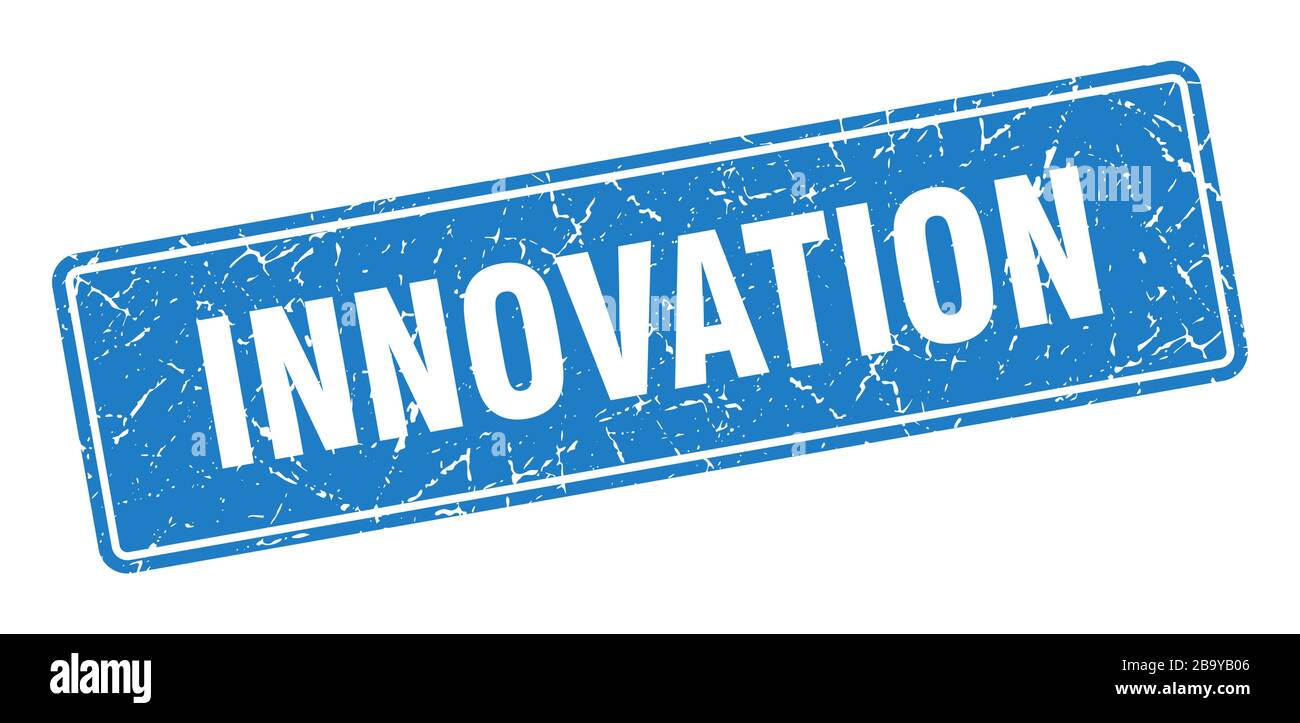 innovation stamp. innovation vintage blue label. Sign Stock Vector ...