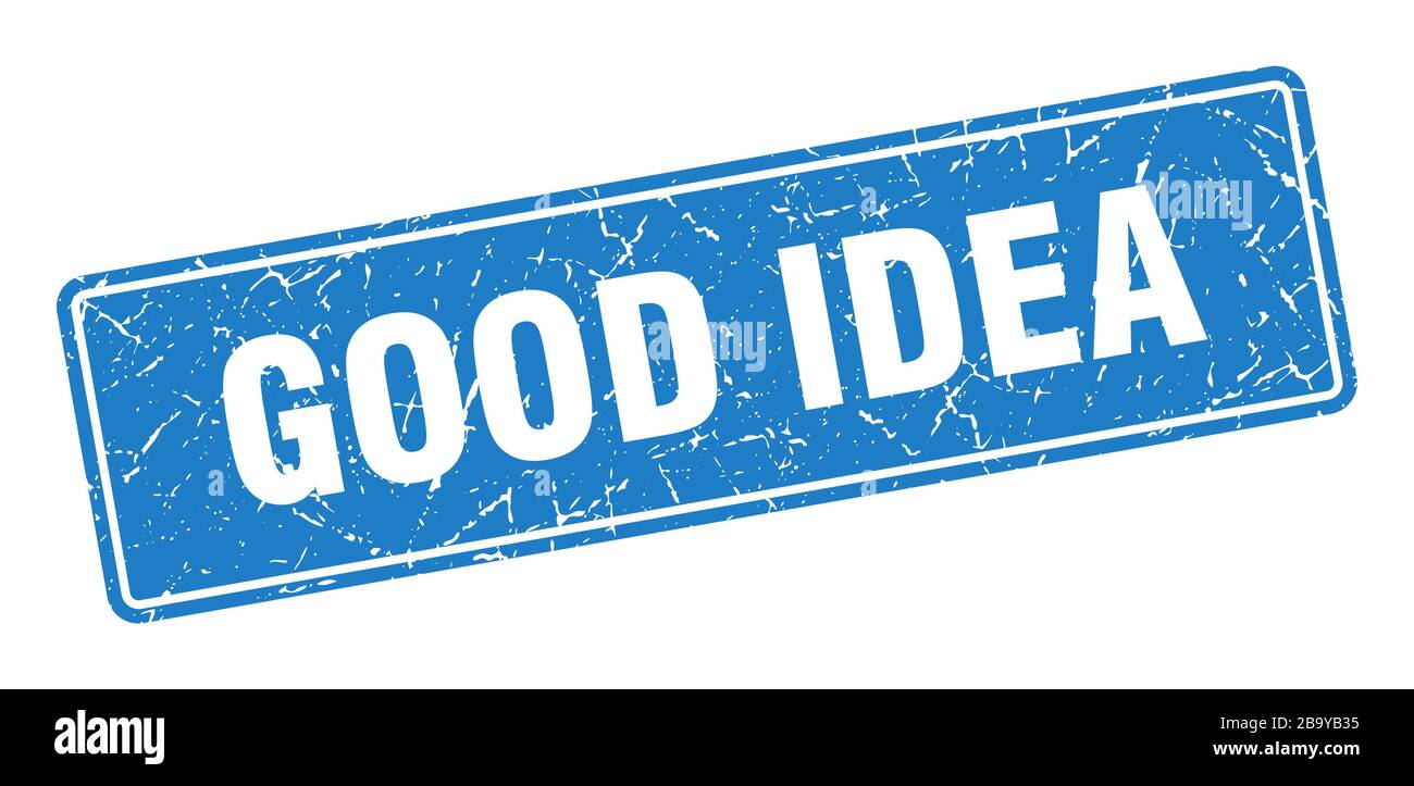 Good idea sticker square Cut Out Stock Images & Pictures - Alamy