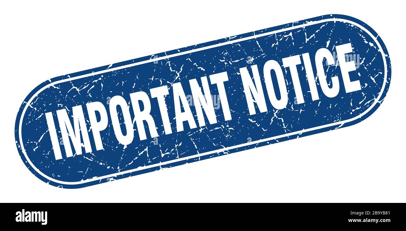 Important notice blue grunge square hi-res stock photography and images ...