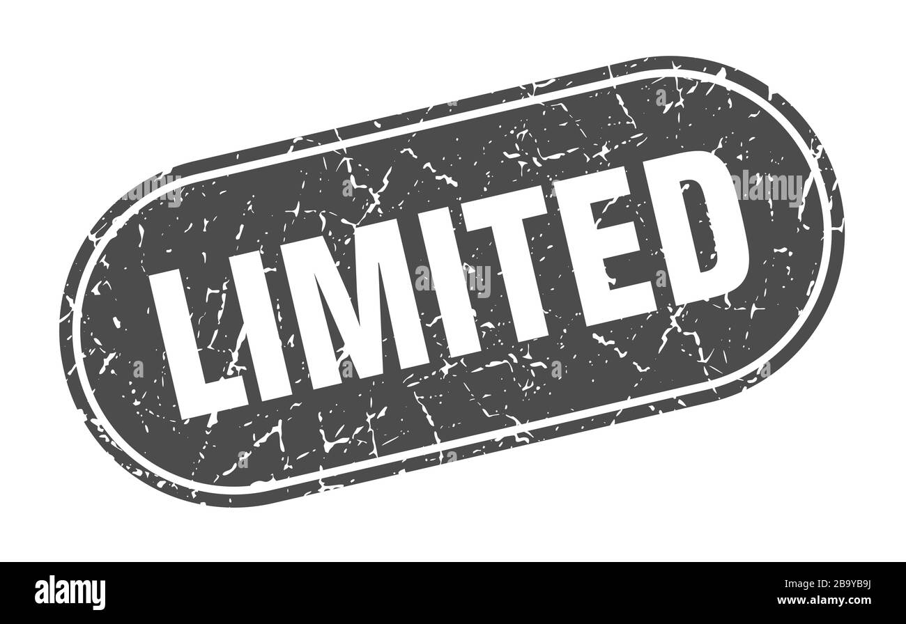 limited sign. limited grunge black stamp. Label Stock Vector Image ...