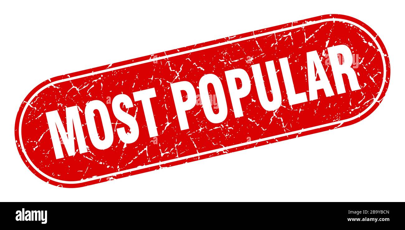 most popular sign. most popular grunge red stamp. Label Stock Vector Image & Art - Alamy