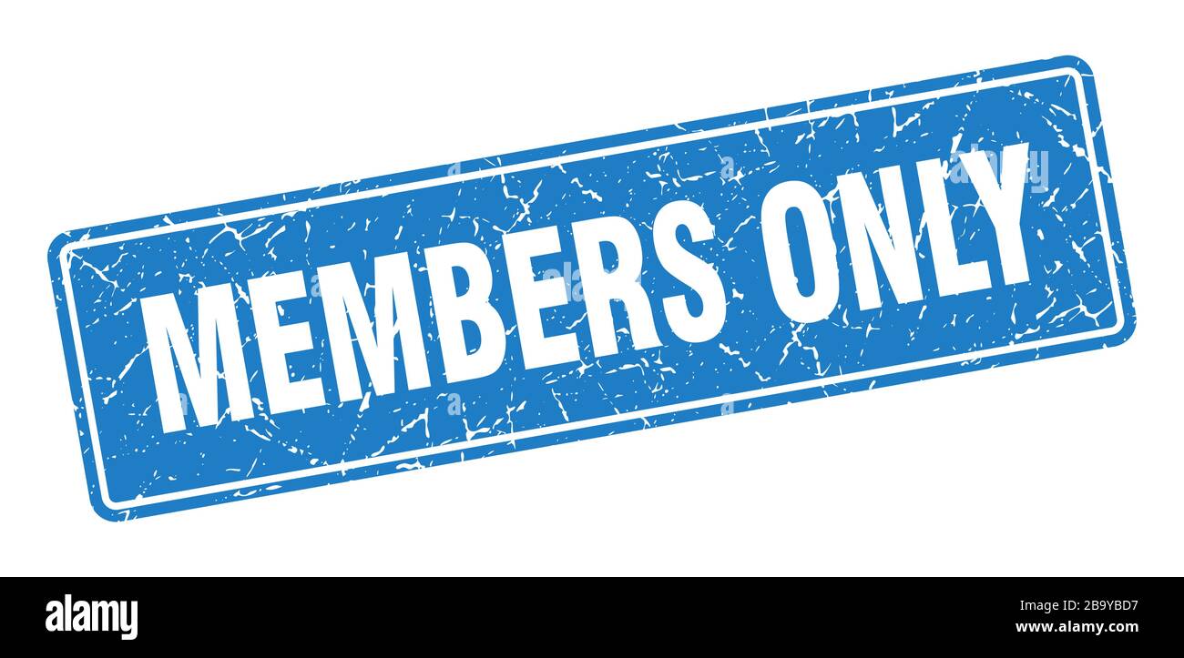 members only stamp. members only vintage blue label. Sign Stock Vector ...