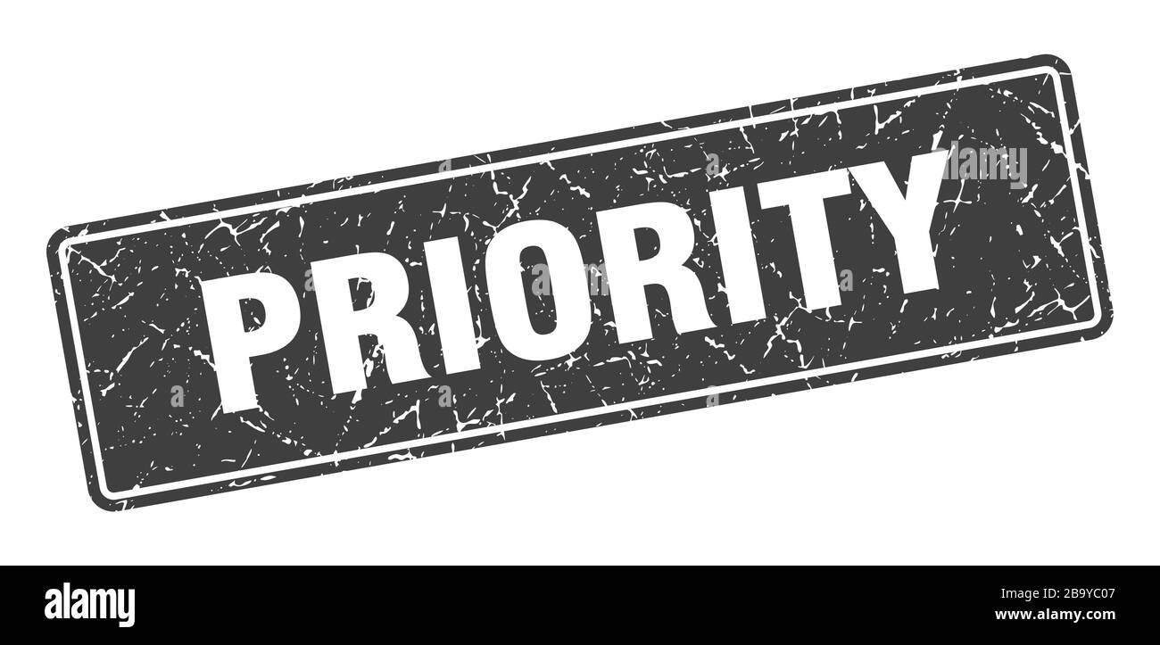 priority stamp. priority vintage gray label. Sign Stock Vector Image ...