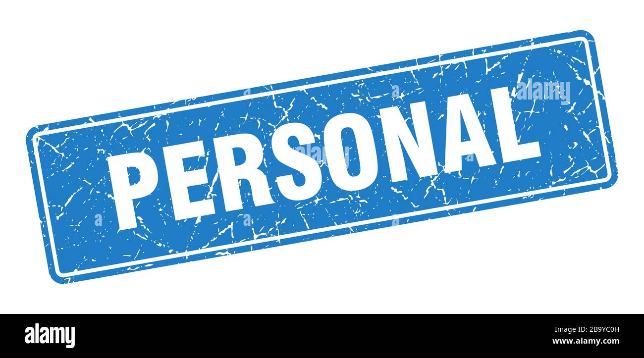 personal stamp. personal vintage blue label. Sign Stock Vector Image ...