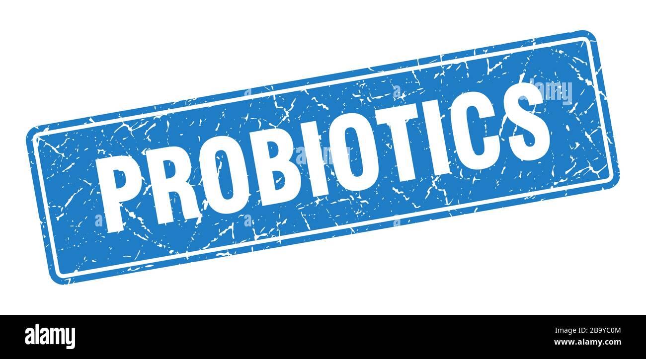 probiotics stamp. probiotics vintage blue label. Sign Stock Vector ...