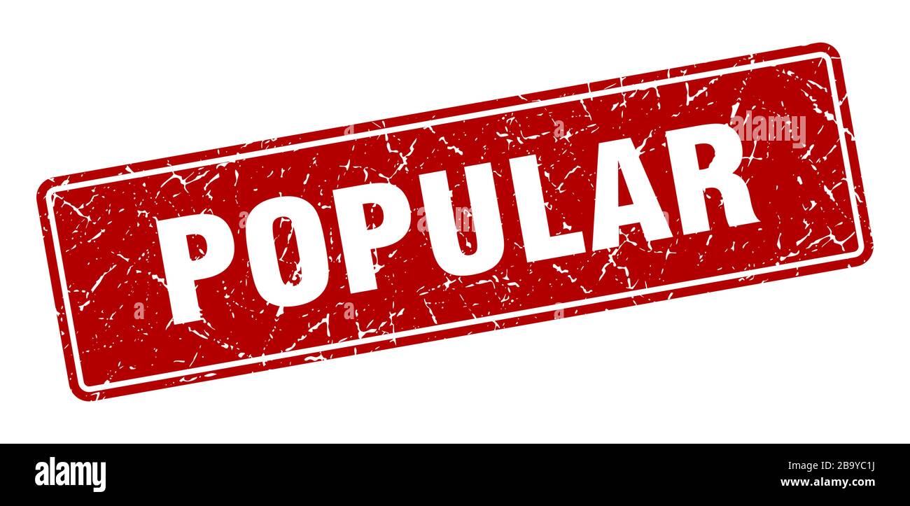 popular stamp. popular vintage red label. Sign Stock Vector Image & Art ...